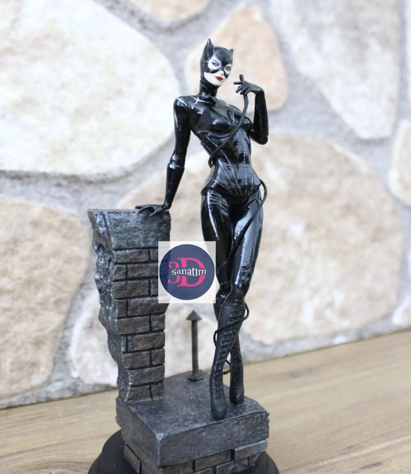 Cat Woman Character 3D Statue, Cat Woman Character Statue Collection 3D ...