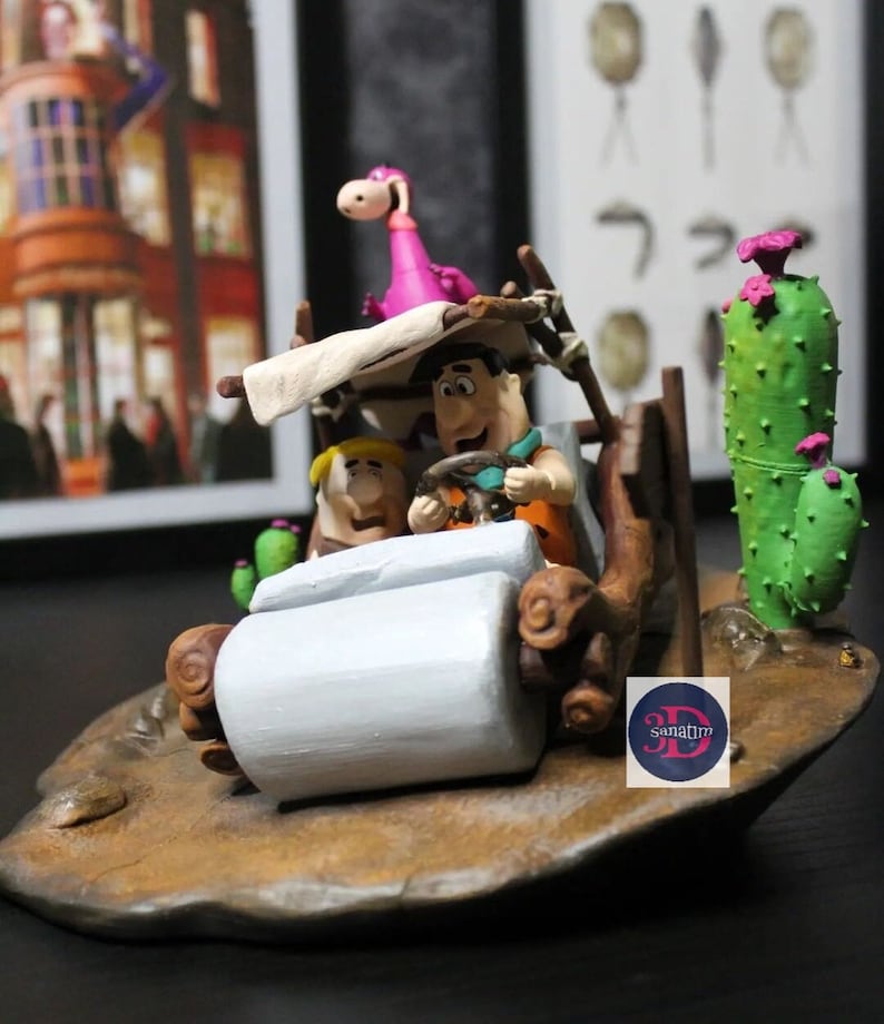 Flintstones Cartoon Diorama 3D Stl File, Flintstones Cartoon 3D Print ...