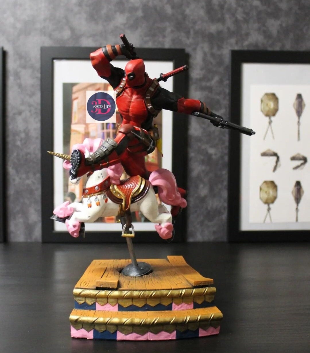 Deadpool Diorama 3D Figure STL File, Deadpool Character Figure STL File ...