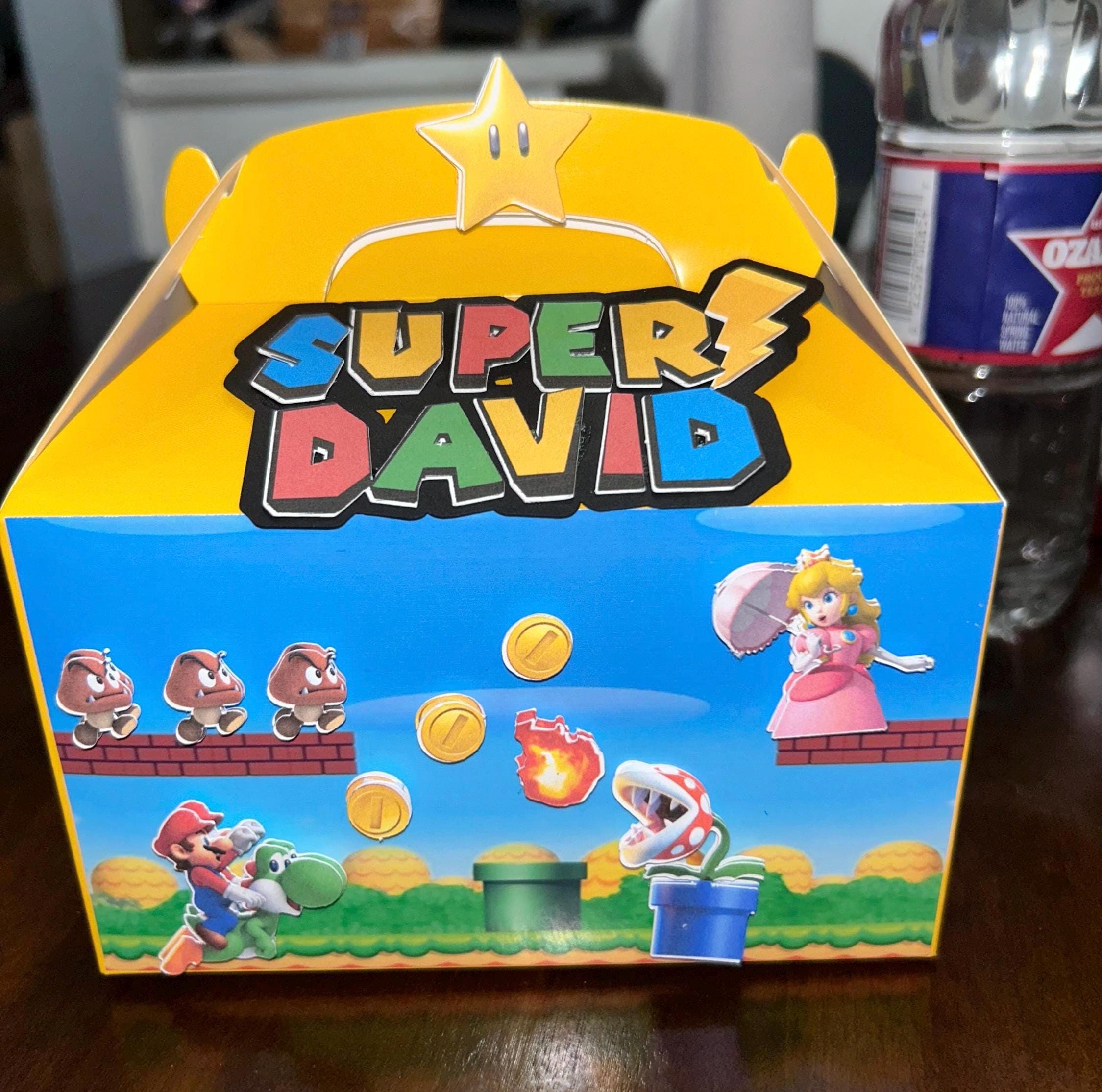 MARIO PARTY Gable Box, Candy Boxes, Mario Bros Birthday Party - Etsy