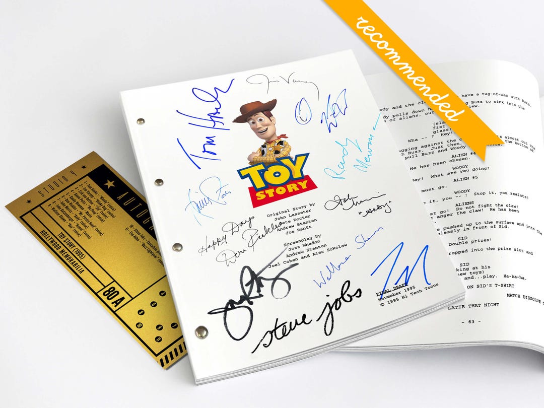 Toy Story 1995 Signed Screenplay - Etsy