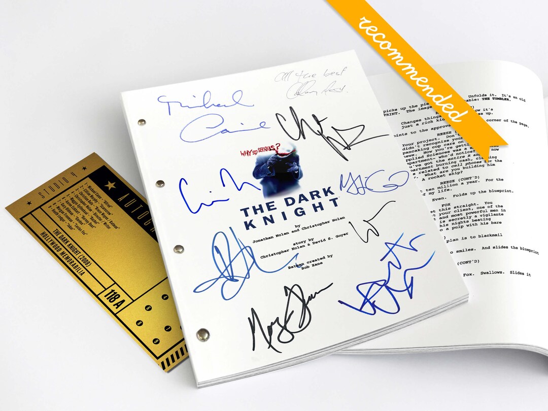 The Dark Knight 2008 Signed Screenplay - Etsy