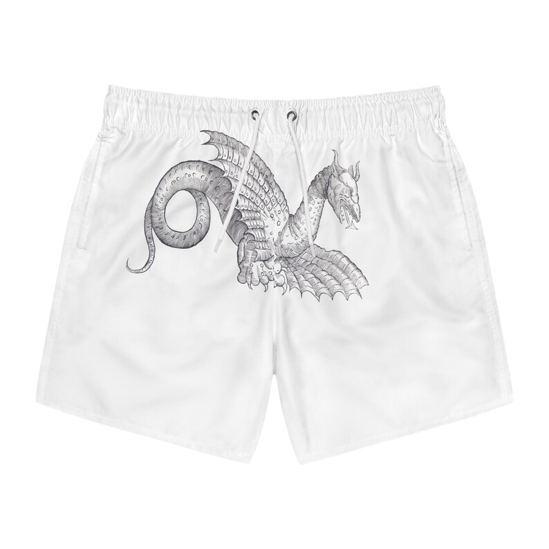 Dragon Design Swim Trunks, Stylish Beachwear, Cool Summer Shorts ...