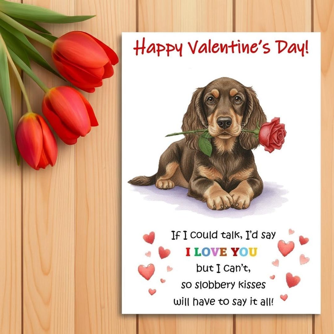 Boykin Spaniel Valentine’s Day Card From the Dog – Multiple Breeds ...