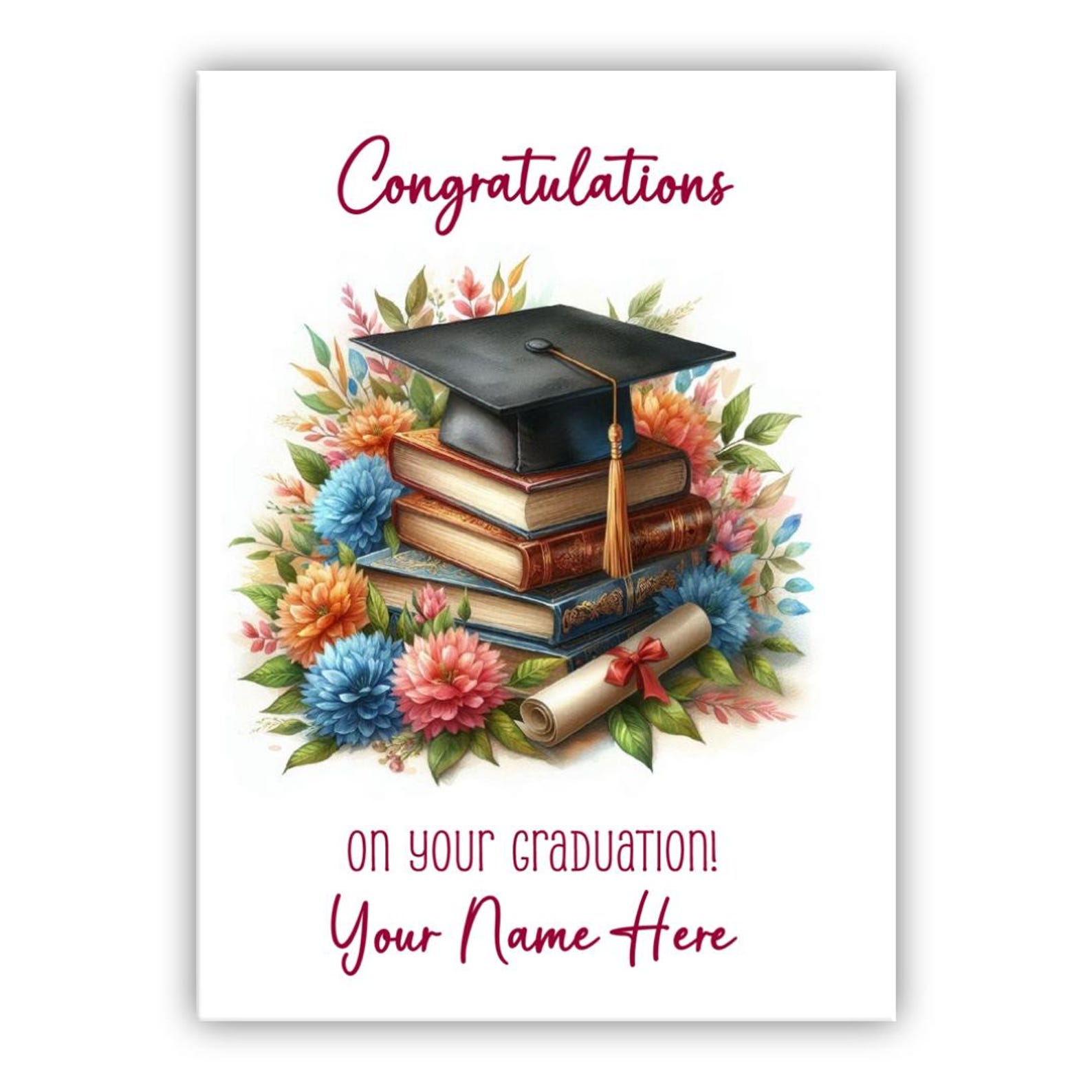 Personalised Graduation Card. Graduation Greeting Card. Graduated Card ...