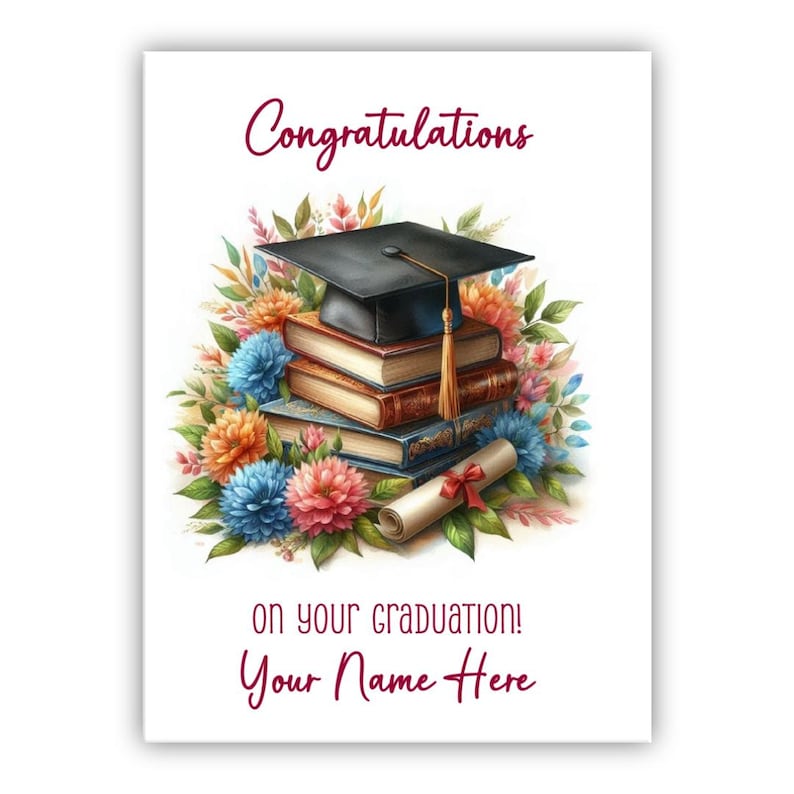 Personalised Graduation Card. Graduation Greeting Card. Graduated Card ...