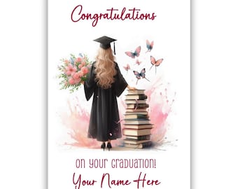 Personalised Graduation Card. Graduation Greeting Card. Graduated Card ...