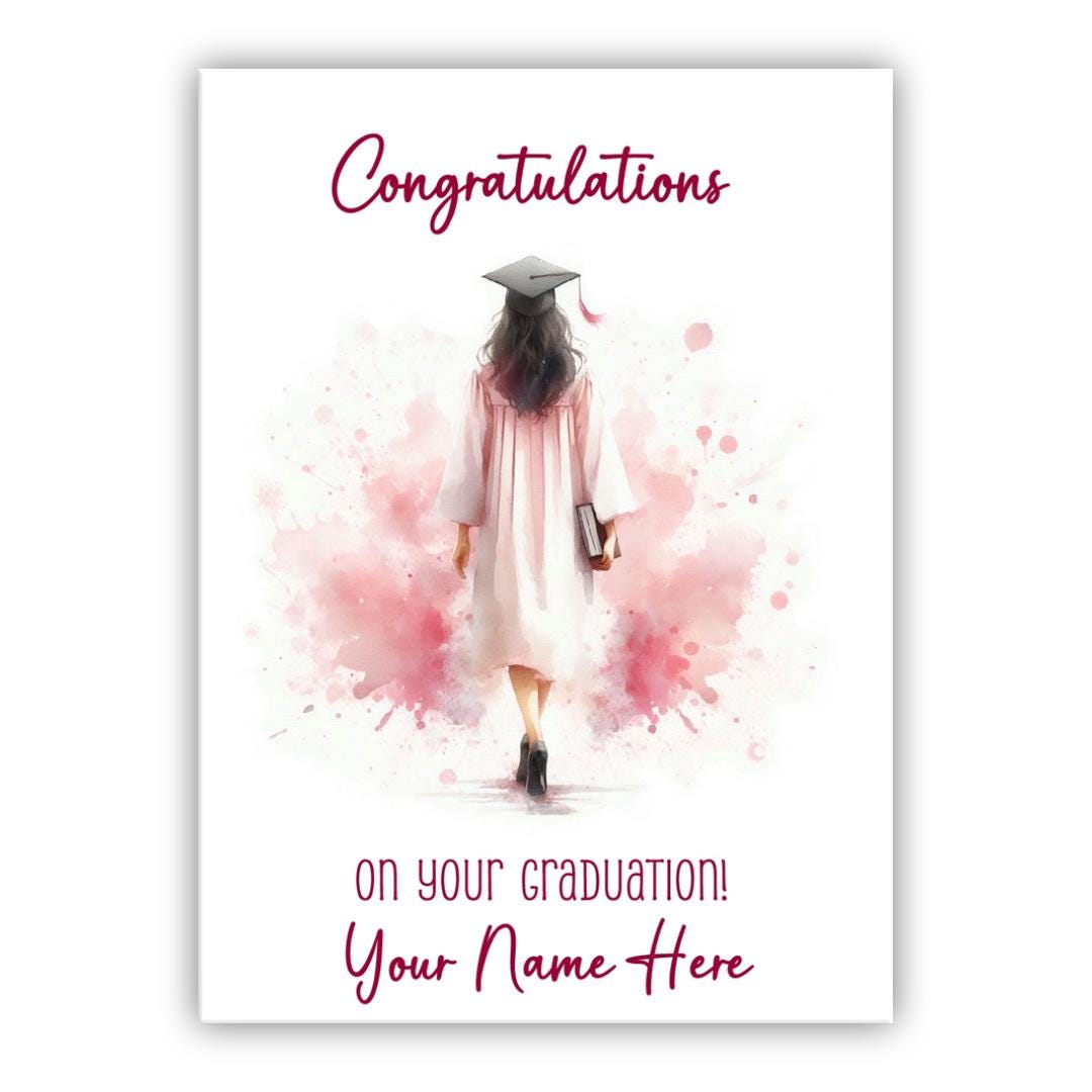 Personalised Graduation Card. Graduation Greeting Card. Graduated Card ...