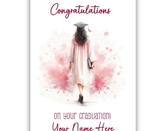 Personalised Graduation Card. Graduation Greeting Card. Graduated Card ...