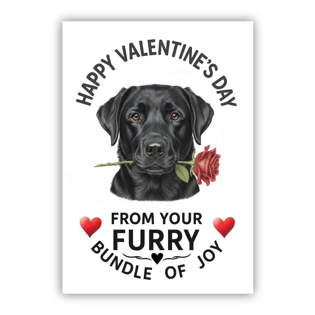 Labrador Retriever Valentine’s Day Card From the Dog – Multiple Breeds ...