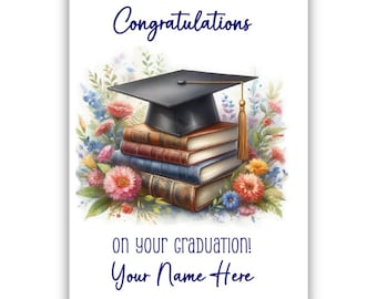 Personalised Graduation Card. Graduation Greeting Card. Graduated Card ...