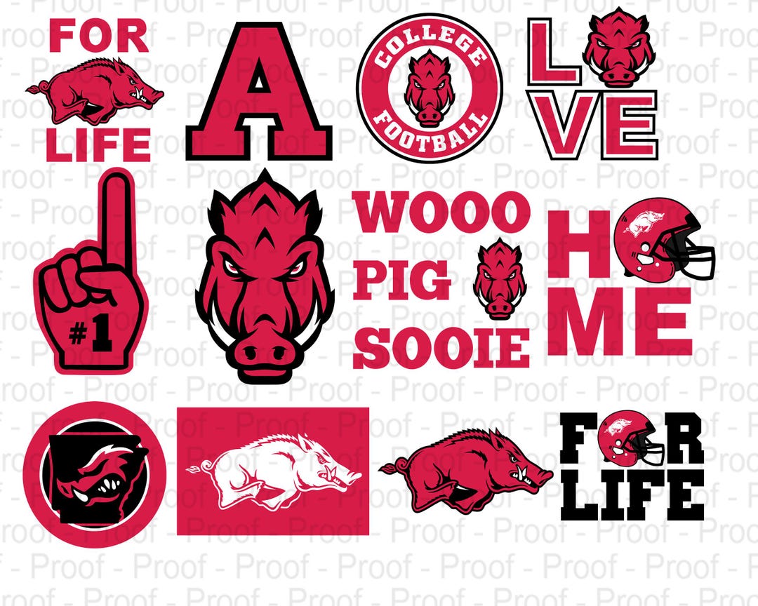 Razorback SVG Bundle, College, Arkansas SVG, Football, Athletics ...