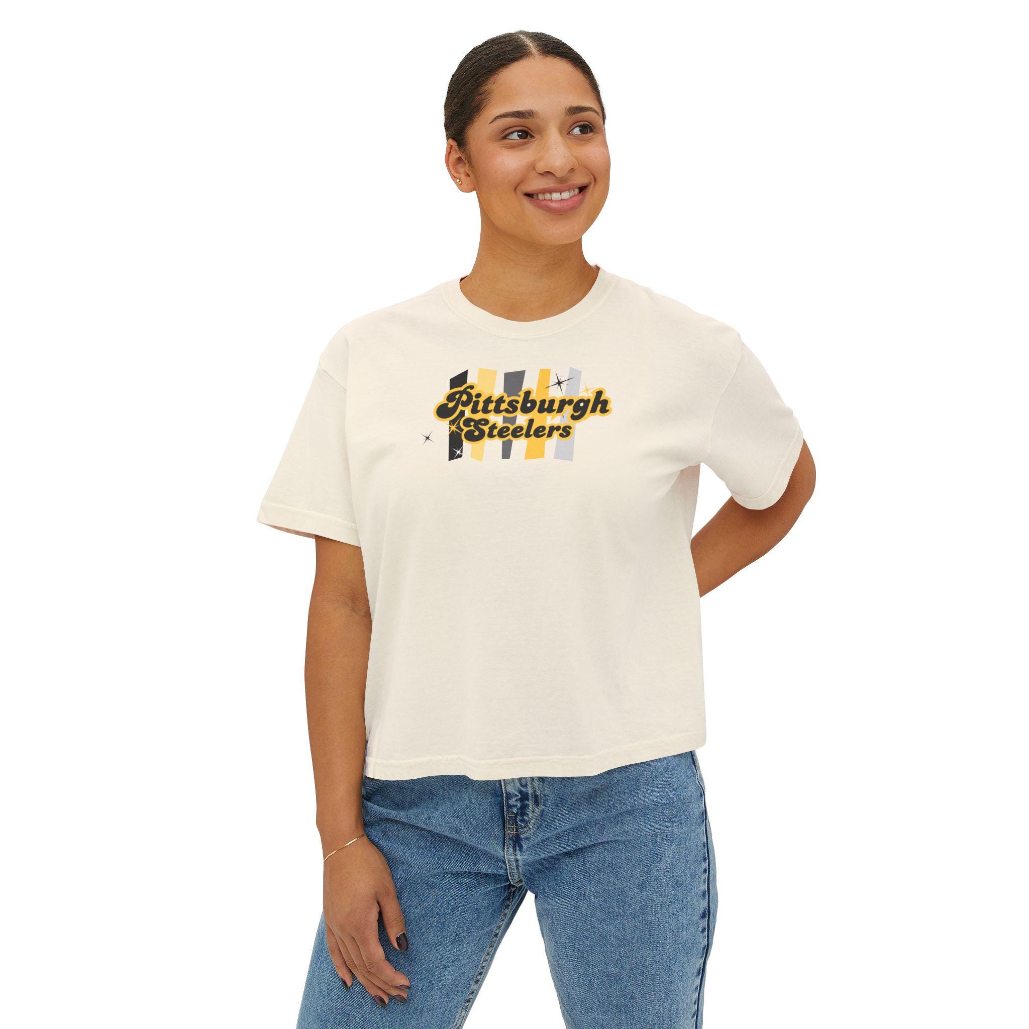 Pittsburgh Steelers Cute Aestheticwomen's Boxy Tee - Etsy