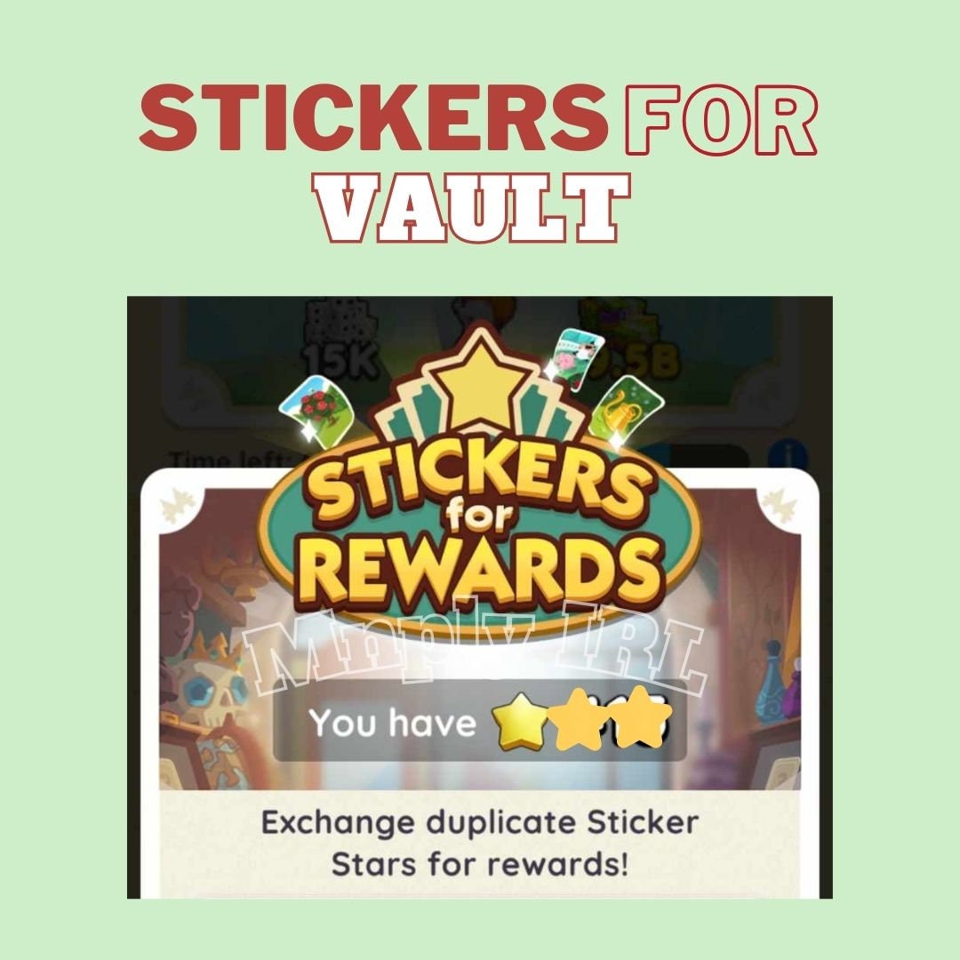 Mono Go Stickers for Vault Album Collection Stickers for Rewards for ...
