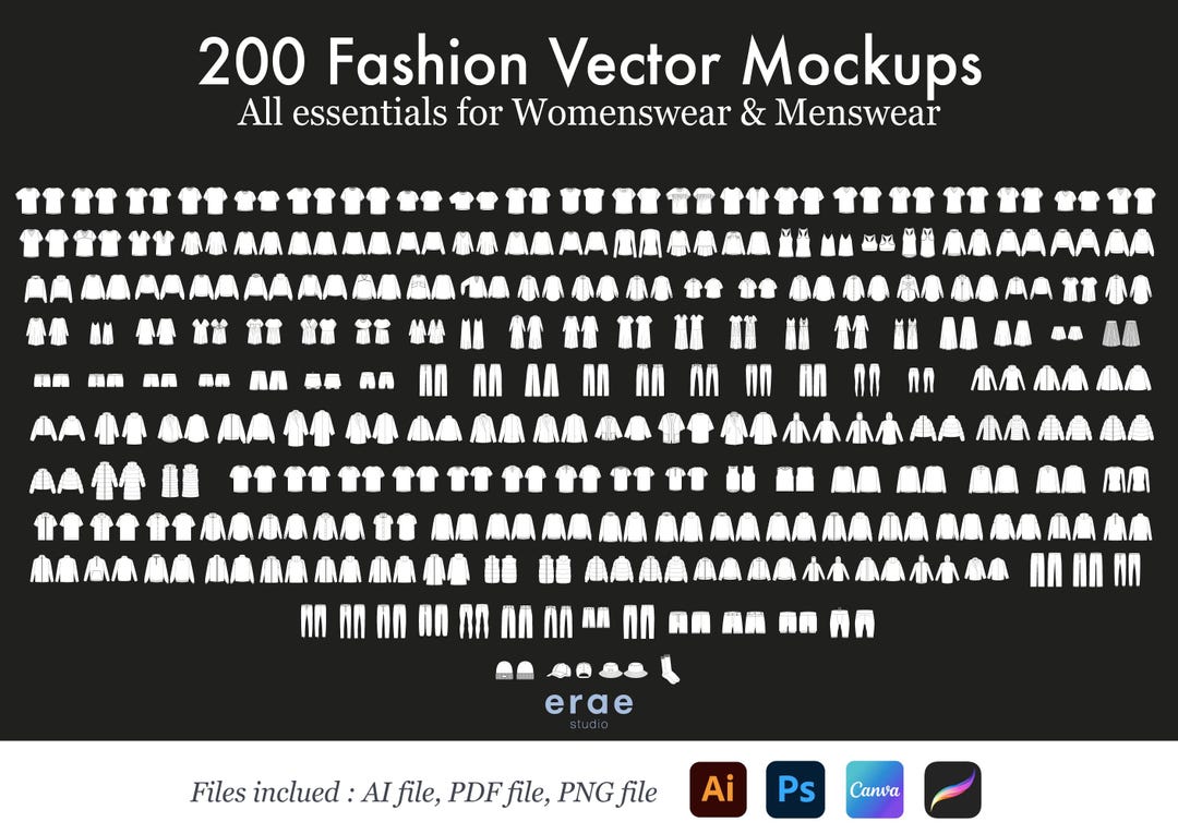 Ultimate Fashion Design Bundle: 200 Flat Design - Women, Men ...