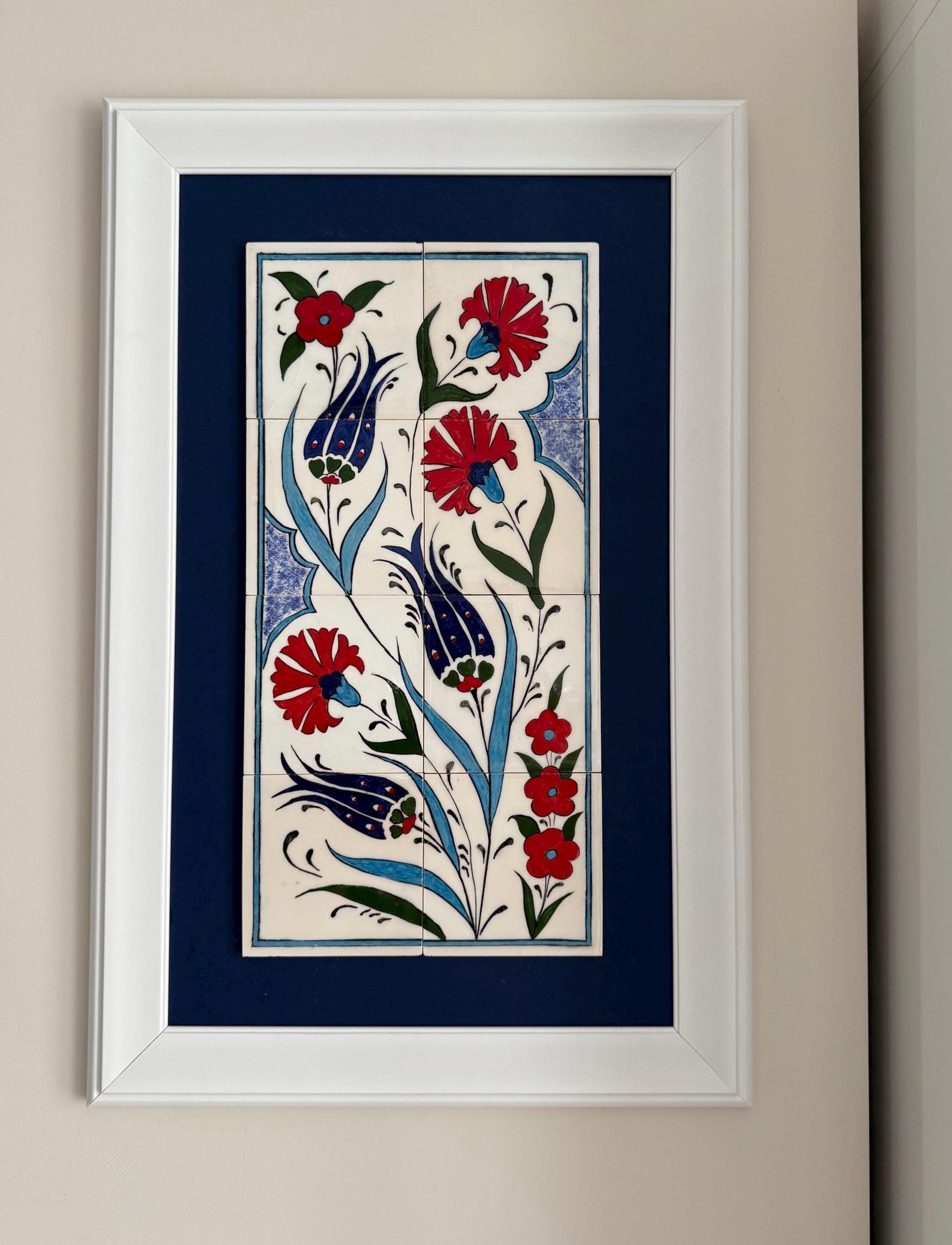 Turkish Handmade Ceramic (Çini) Wall Art / Tile Art - Etsy