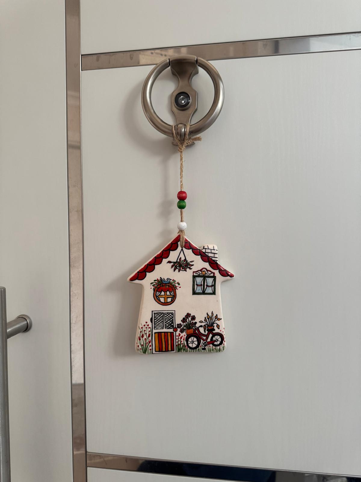 Handmade Ceramic Wall Hanging With Charming House Design Ornamentile ...