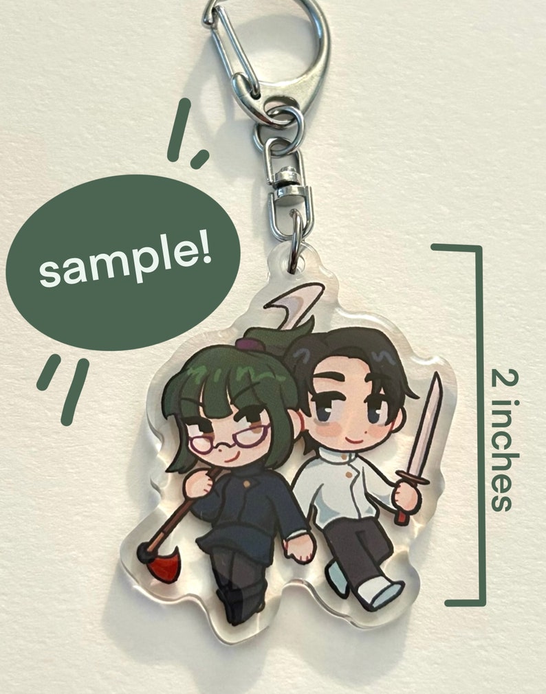 Jujutsu Kaisen Yuta & Maki Acrylic Keychain - Etsy
