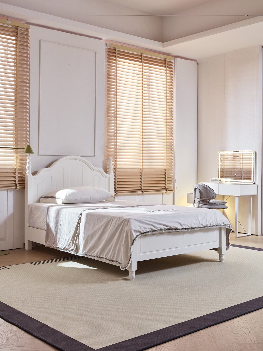 Harlow Solid Wood Platform Double Bed - Etsy UK
