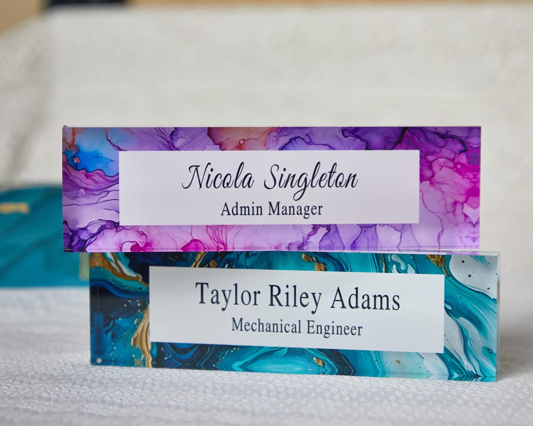 Personalized Office Decor,custom Acrylic Desk Name Plate,acrylic Desk ...