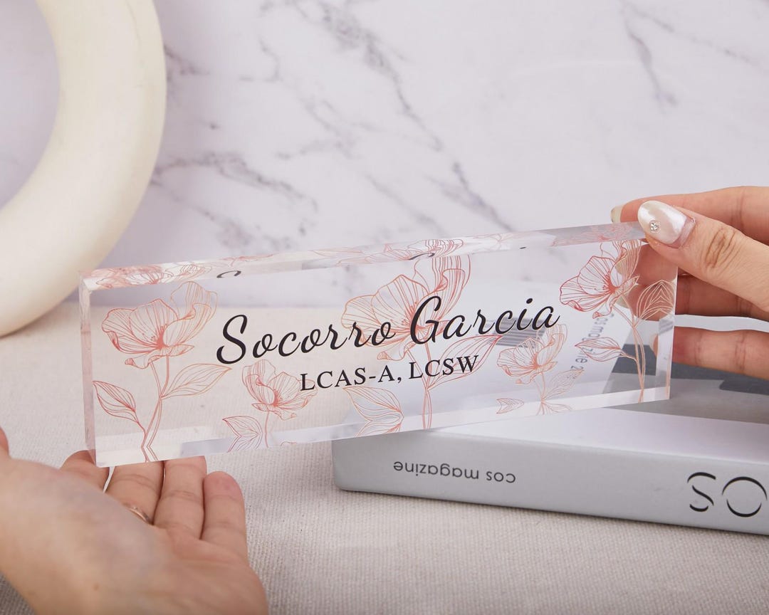 Custom Acrylic Desk Name Sign, Acrylic Desk Name,personalized Acrylic ...