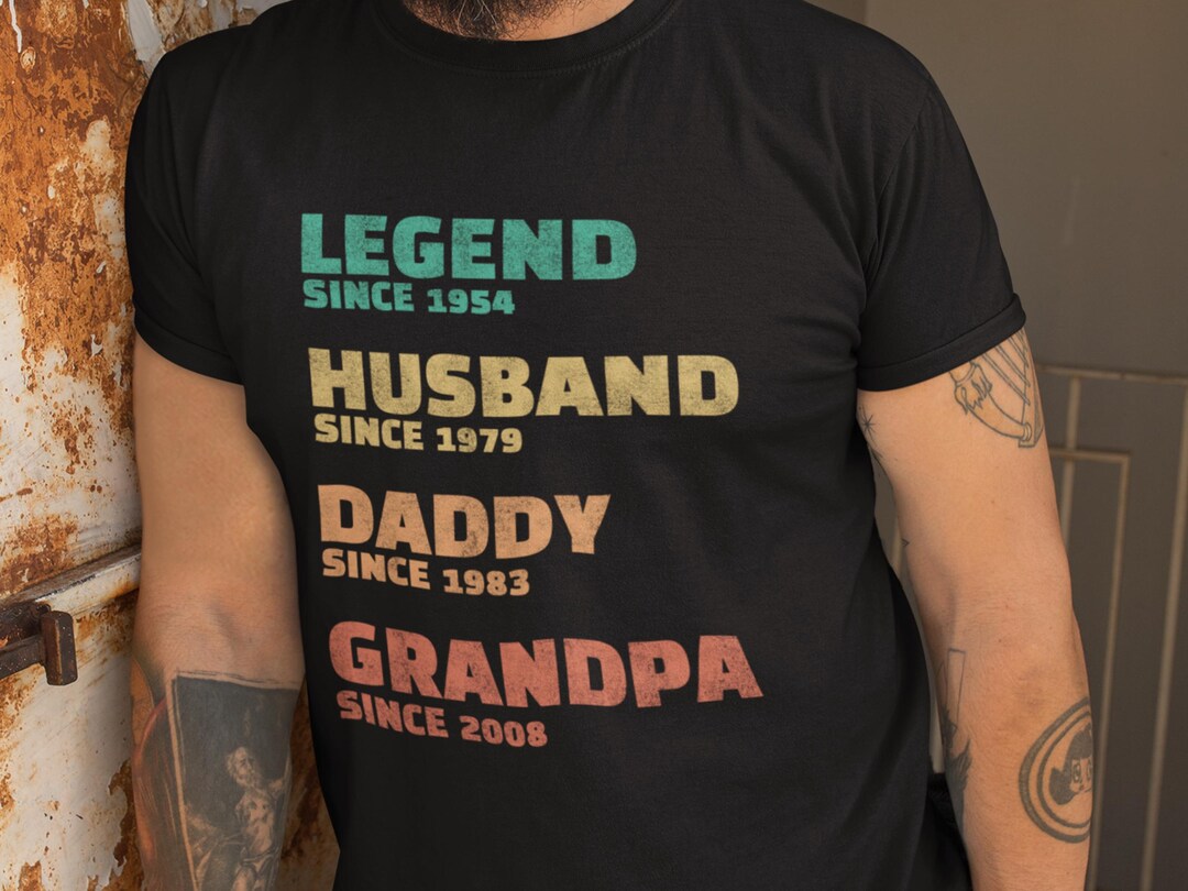 Personalized Dad Grandpa Retro Shirt, Father's Day Tshirt, Husband ...