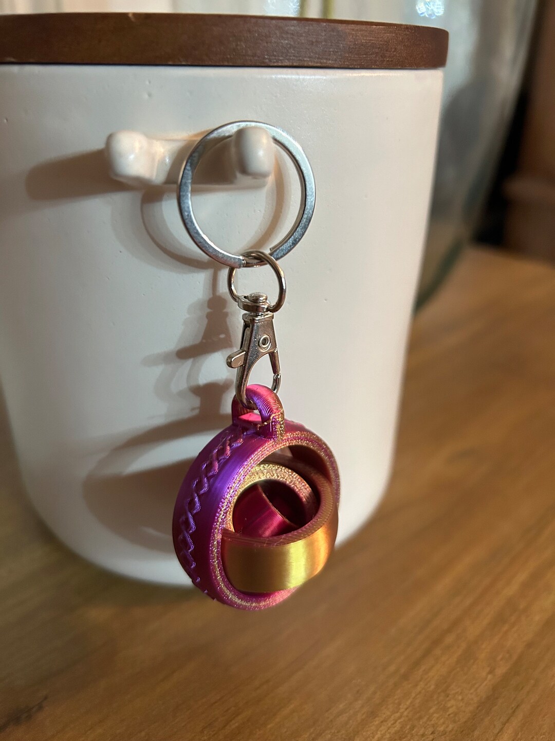 3D Printed Gryo Fidget Keychain Sensory Spinner Keychain Gyro Keychain ...