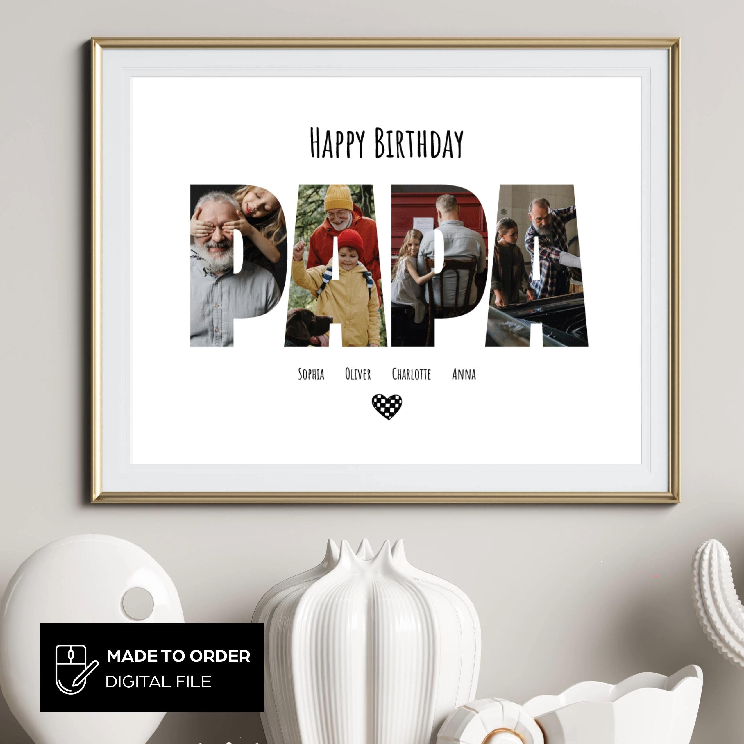 Grandad Birthday Photo Collage - Papa Birthday Gift - Grandpa Custom ...