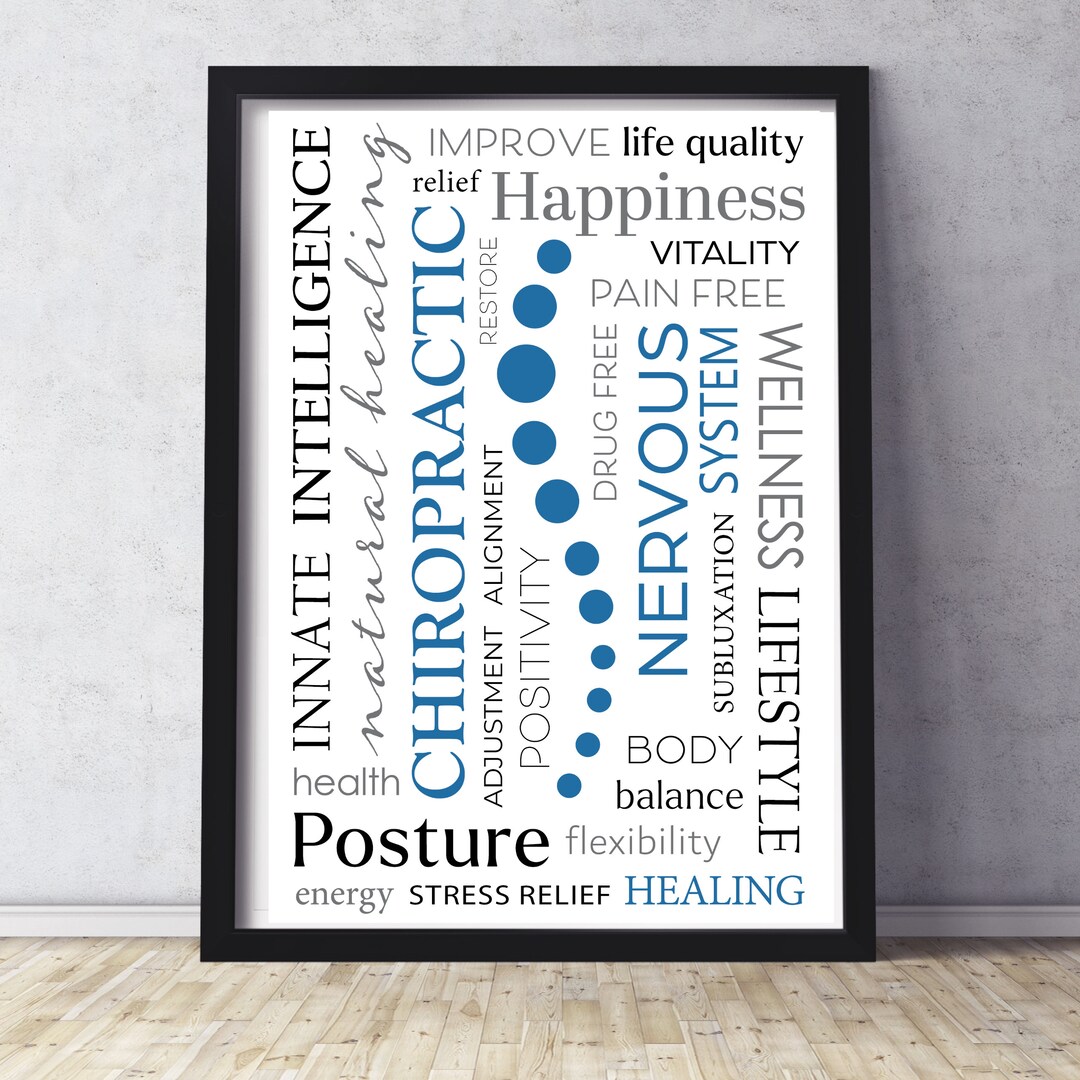 Chiropractic Poster Chiropractic Wall Art Chiropractic Sign Printable ...