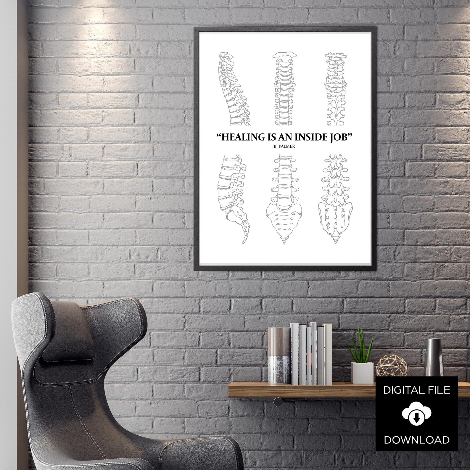 Chiropractic Wall Art - Printable Chiropractic Poster - Office Decor ...