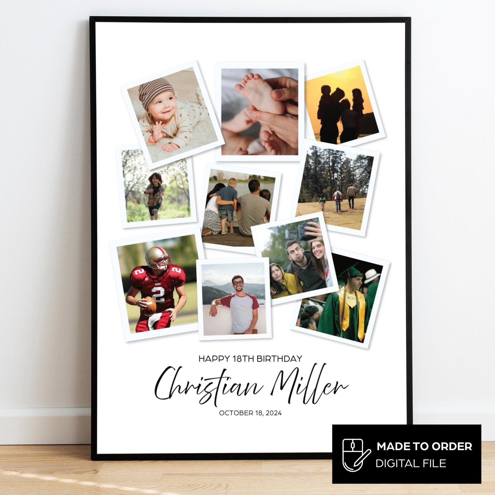 Personalized Birthday Photo Collage - Customized Birthday Gift ...