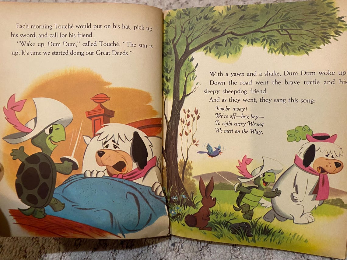 Hanna-barbera Touché Turtle Little Golden Book - Etsy