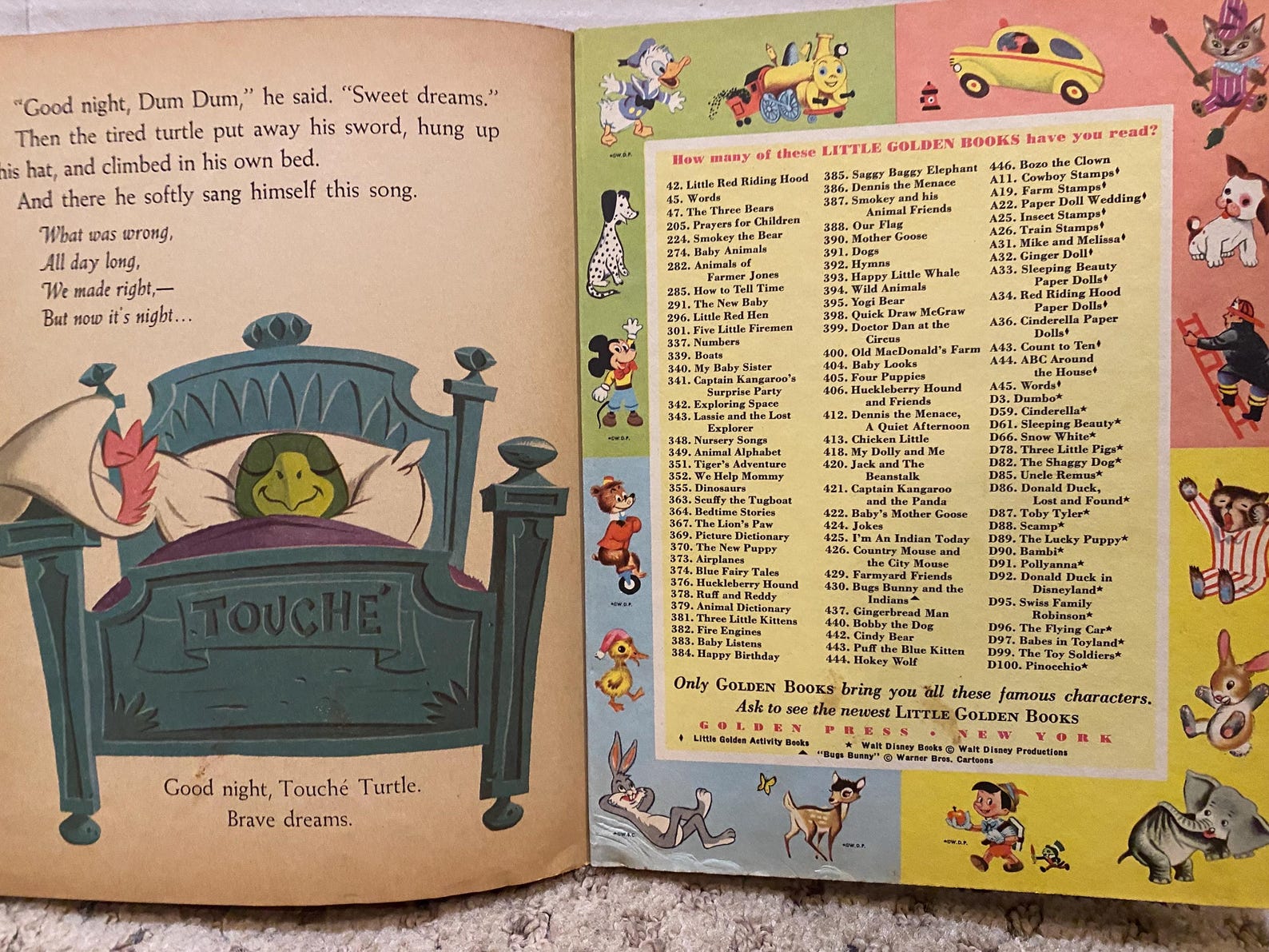 Hanna-barbera Touché Turtle Little Golden Book - Etsy