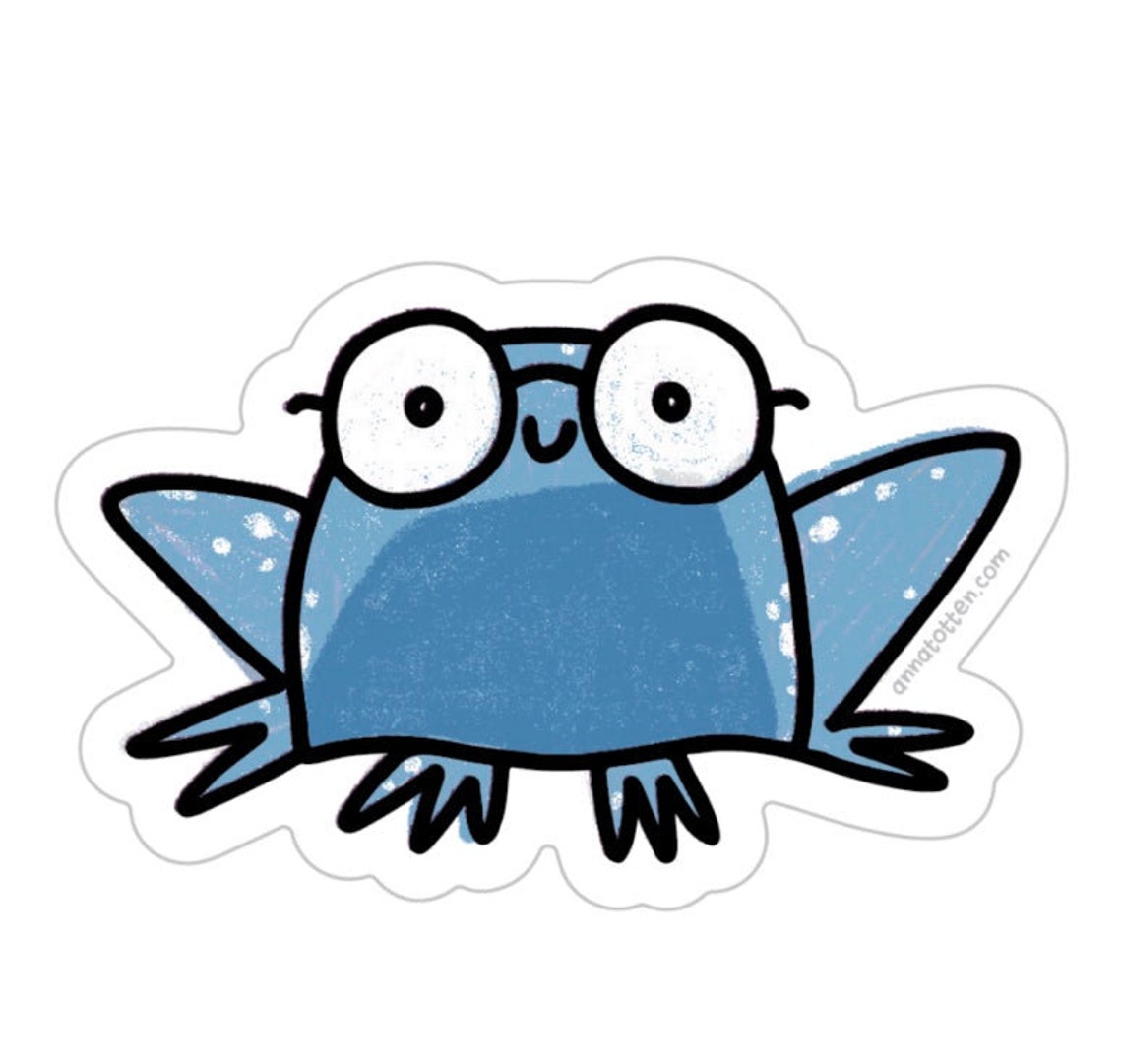 Frog Sticker - Illustrated, Waterproof - Etsy
