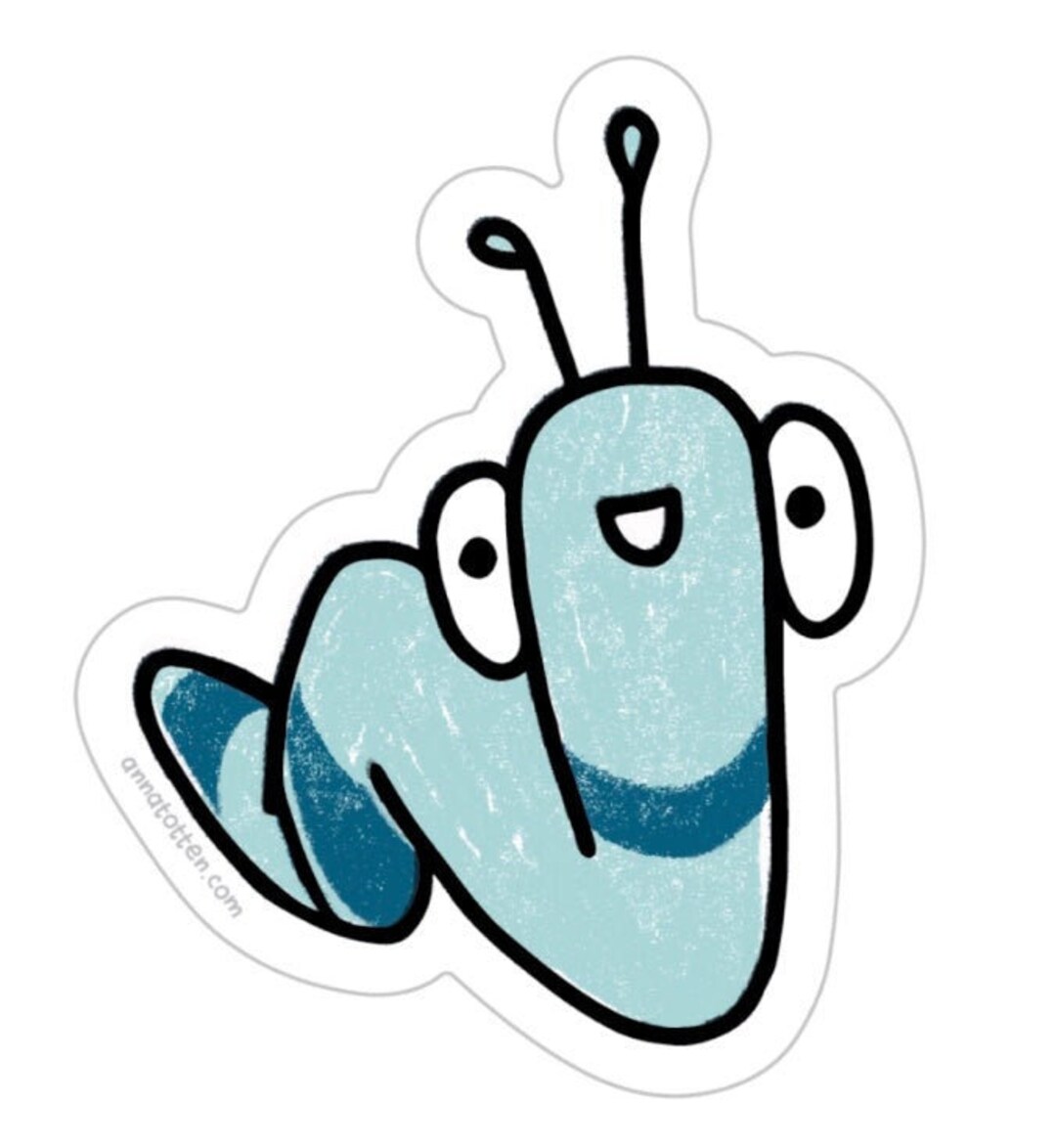 Caterpillar Sticker - Illustrated, Waterproof - Etsy