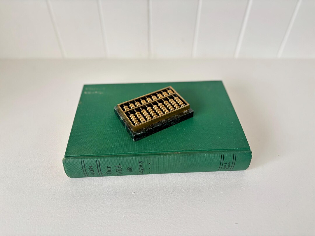 Brass and Marble Abacus | Miniature Abacus Paperweight - Etsy