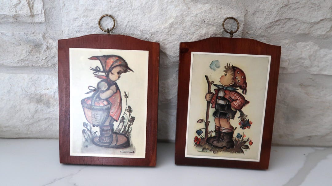 Set of 2 Vintage Hummel Wooden Wall Plaques - Etsy