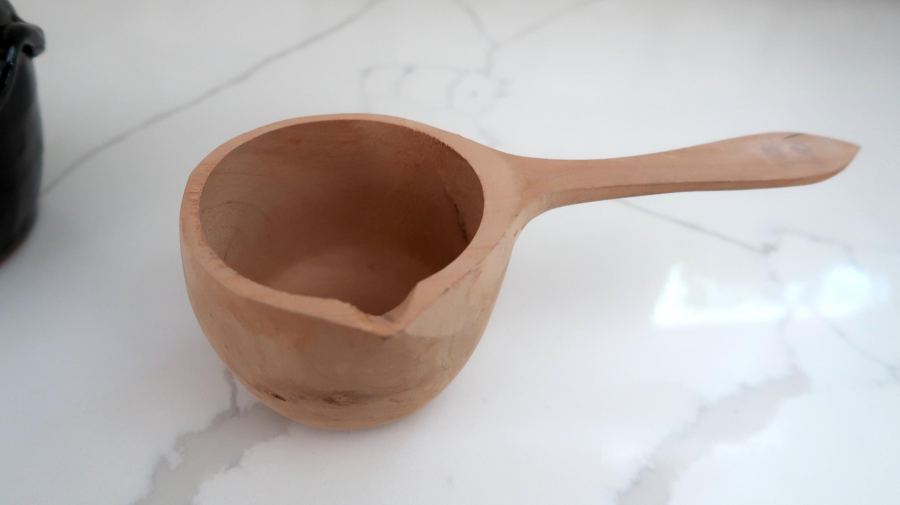 Vintage Clay Pot and Wooden Utensil Set, Primitive Kitchen Decor - Etsy