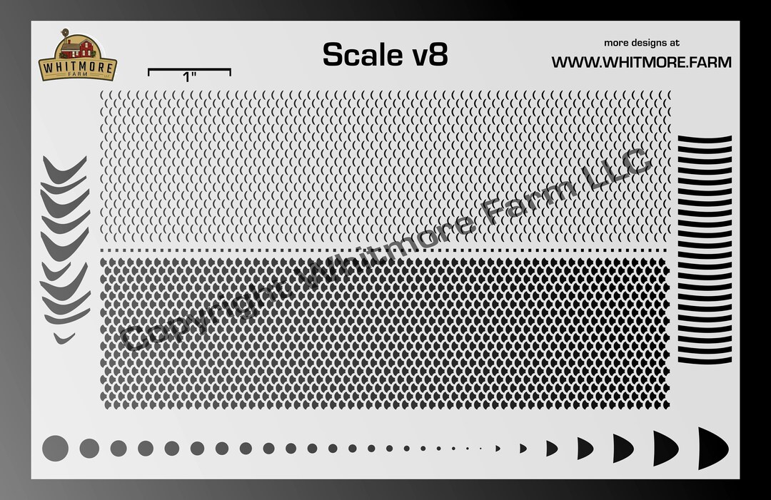 Scale V8 Mesh Fishing Lure Airbrush Stencil - Etsy