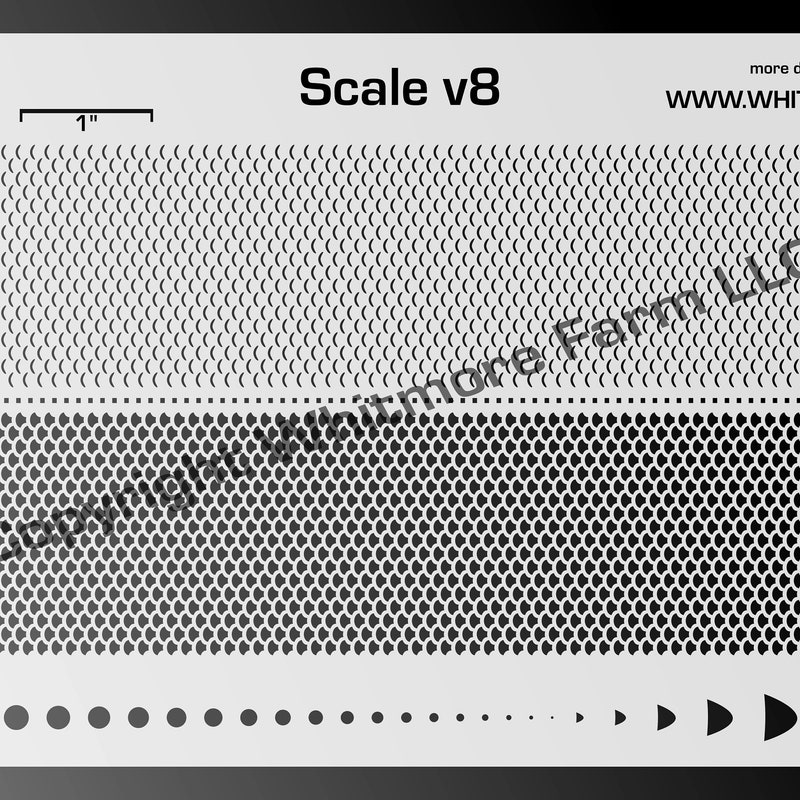 Fish Scale Stencil - Etsy