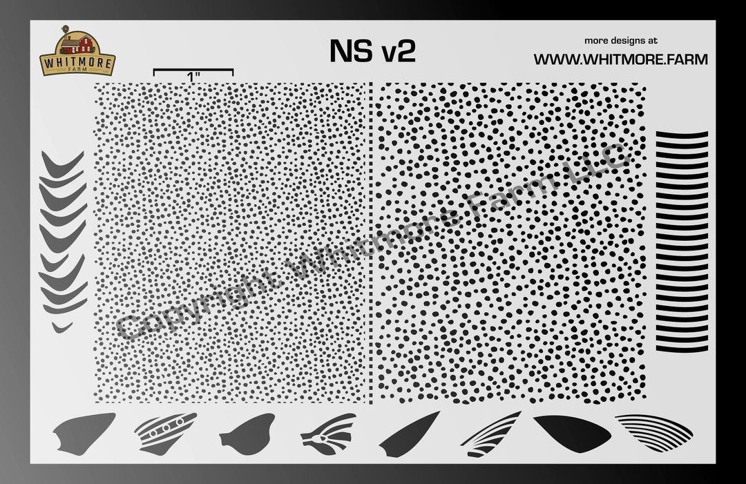 NS V2 Mesh Fishing Lure Airbrush Stencil - Etsy