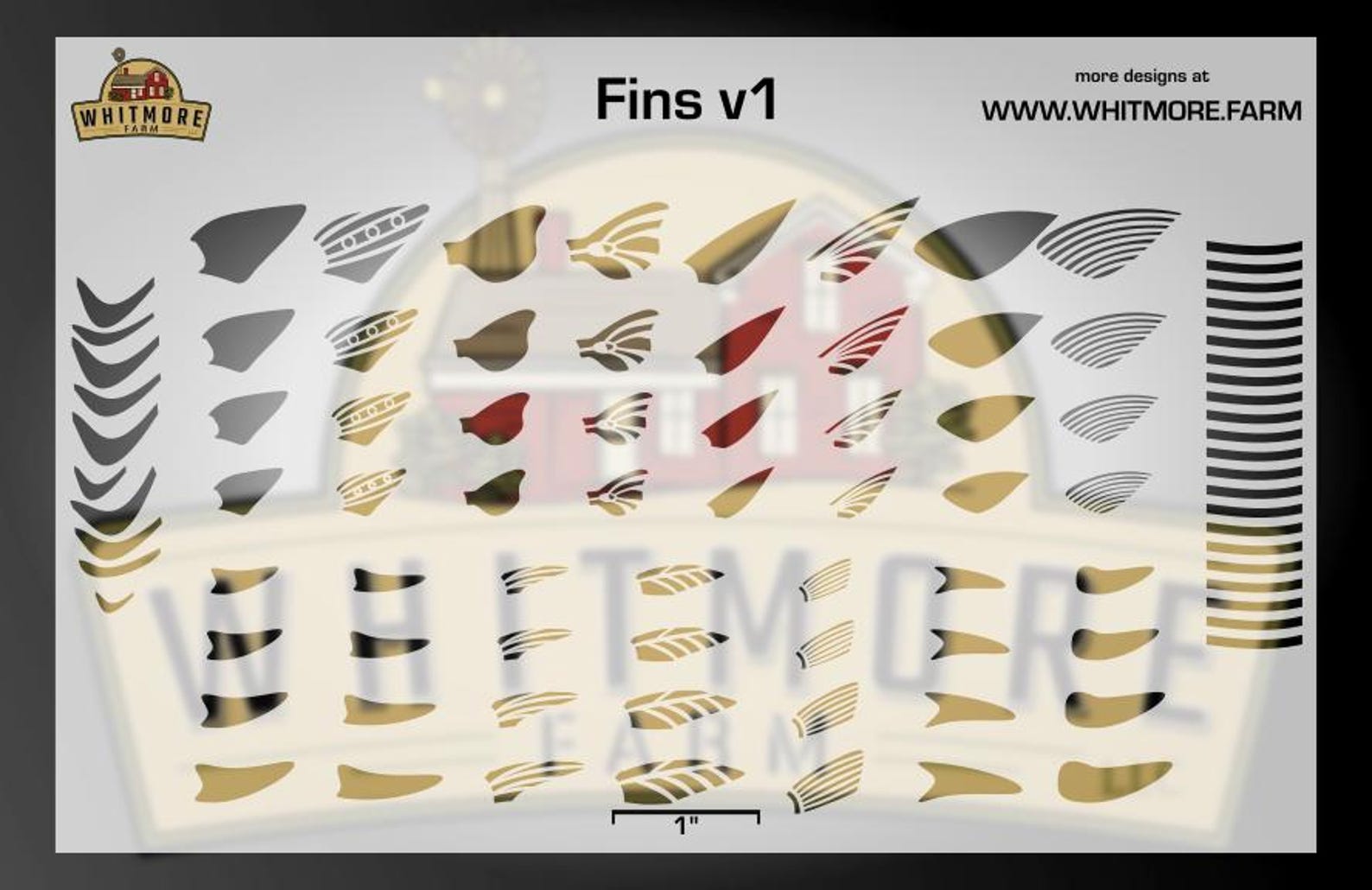 Fins V1 Assortment Fishing Lure Airbrush Stencil - Etsy