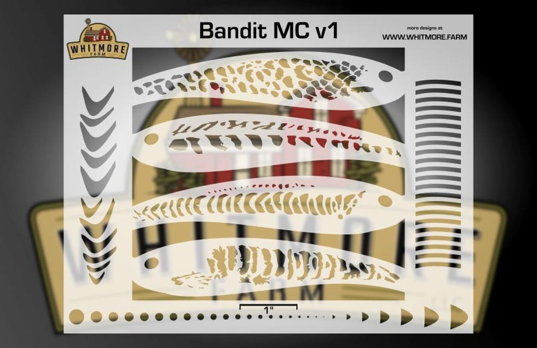 Bandit MC V1 Fishing Lure Airbrush Stencil - Etsy