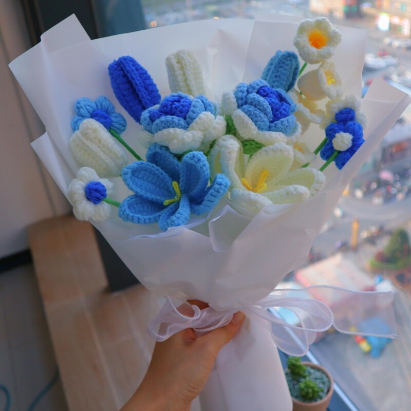 Blue Flower Bouquet - Etsy