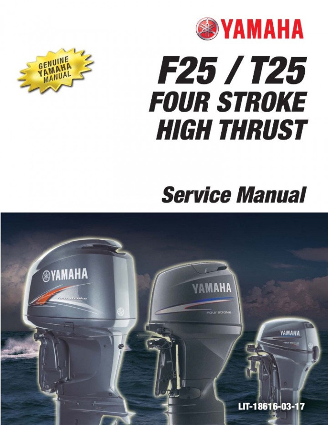 Yamaha F25 T25 4-stroke Outboard Motor Service Repair Manual - Etsy