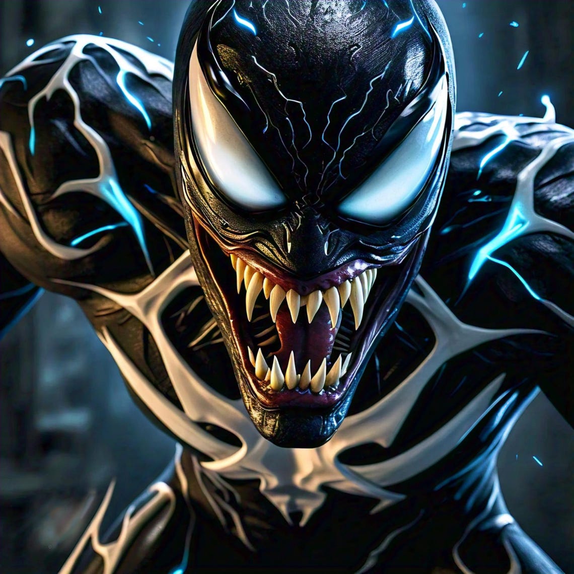 Dark Symbiote Character Art Alien Hero PNG Collection 12 Pieces - Etsy