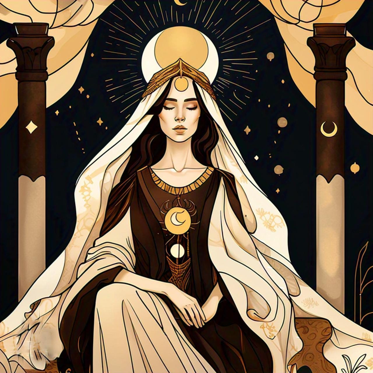 12 Items the High Priestess Tarot PNG Collection 12 Mystical Tarot Card ...