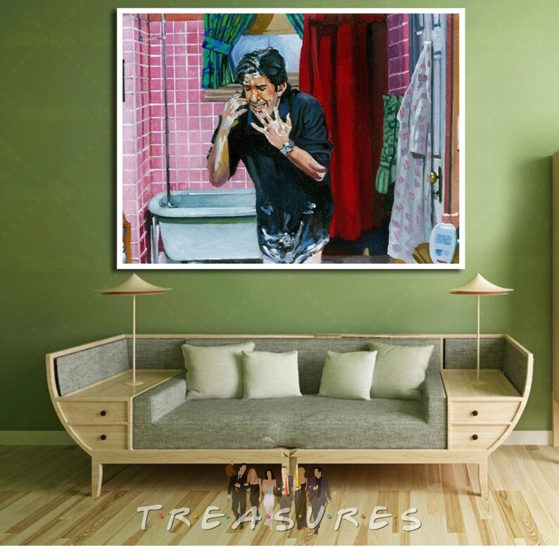 Ross Gellar Canvas Painting the Lotion and the Powder Poster Friends TV ...