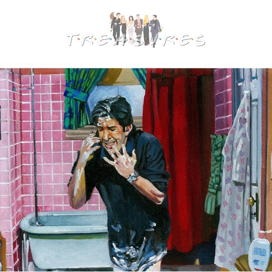 Ross Gellar Canvas Painting the Lotion and the Powder Poster Friends TV ...