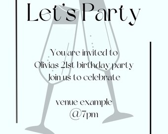 Personalised Birthday Party Invitation Personalised Gift Birthday ...